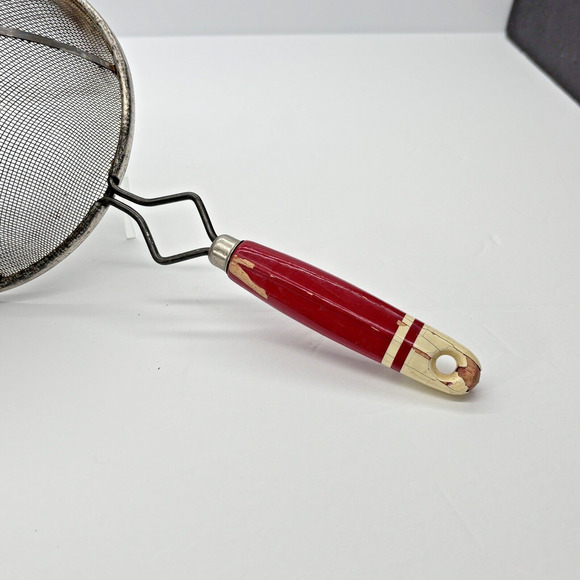 Ekco | Kitchen | Vintage 95s Vintage Ekco Strainer Rare Red Wood ...
